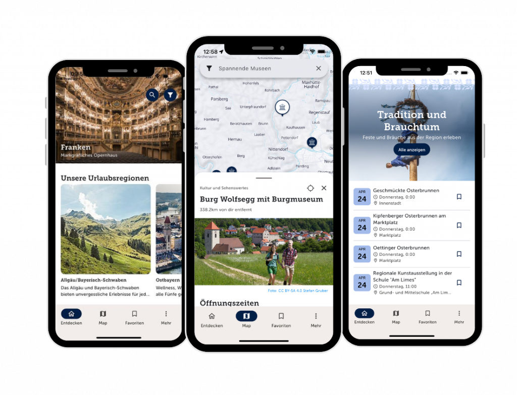Die Roadmap der neuen entdecke.bayern App der BayTM